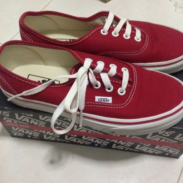 Vans Classic (red), Women's Fashion, Footwear, Sneakers on Carousell