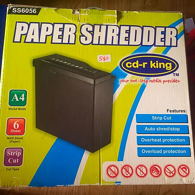 Paper Shredder (CD-R King brand), Computers & Tech, Office & Business ...