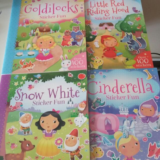 Fairy Tales Sticker Activity Pack 4 Books, Hobbies & Toys, Books ...