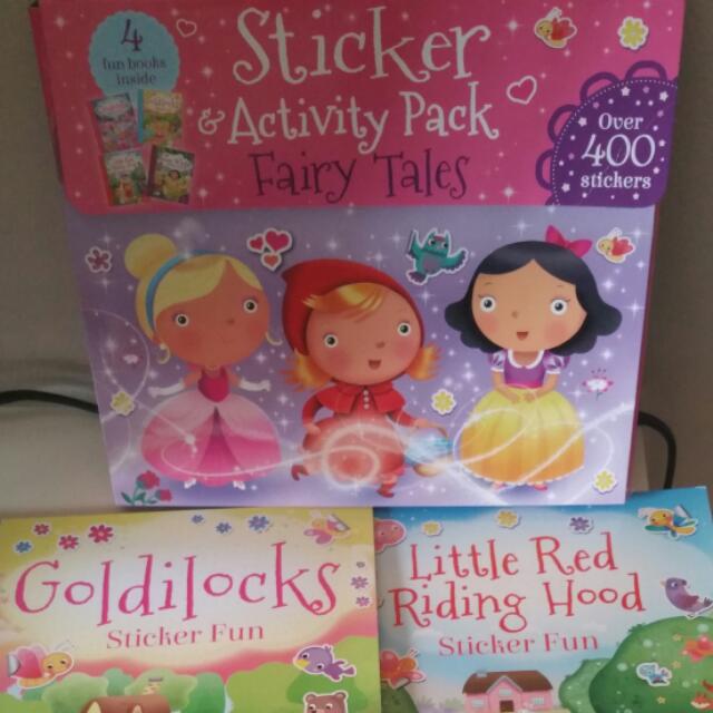 Fairy Tales Sticker Activity Pack 4 Books, Hobbies & Toys, Books ...