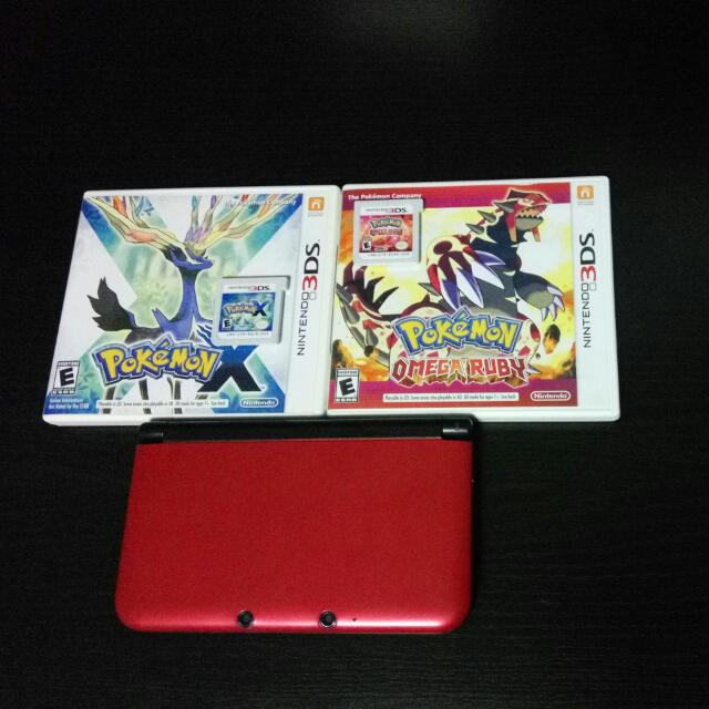 Nintendo 3DS XL, Pokemon X & Omega Ruby, Hobbies & Toys, Toys & Games ...