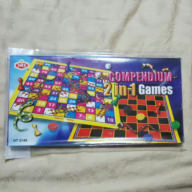 Snake & Ladder with Checkers, Hobbies & Toys, Toys & Games on Carousell