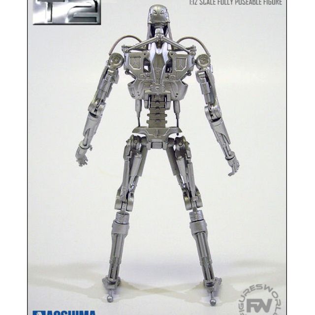 Aoshima 1/12 Scale Model Figure T-800 Terminator Endoskeleton with Fire ...