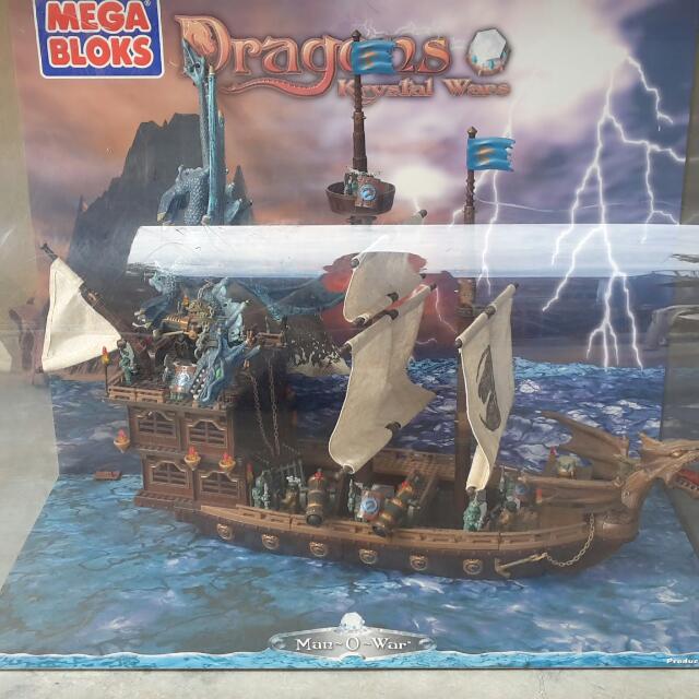 Mega Block Dragon Ship, Hobbies & Toys, Toys & Games on Carousell