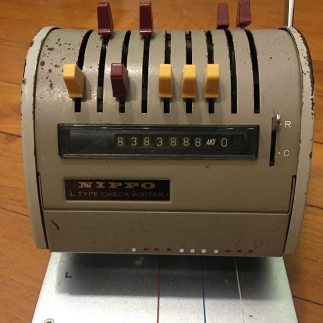 Vintage Nippo L Type Check Writer, Hobbies & Toys, Stationery & Craft, Other Stationery & Craft ...