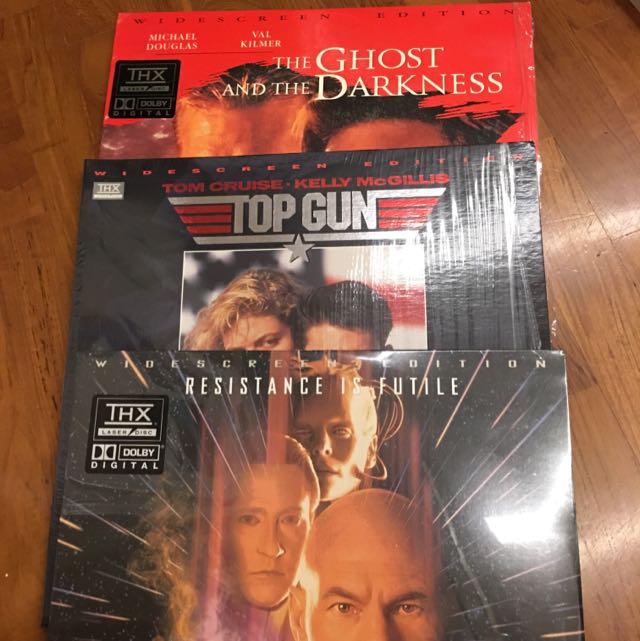 Lot Of 3 Laser Discs. Top Gun / The Ghost And The Darkness / Star Trek ...