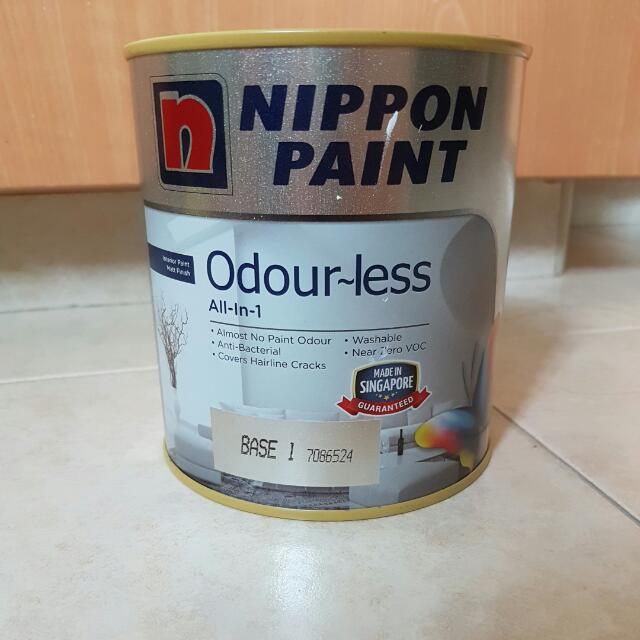 Nippon Paint Odourless Premium All-in-1 (LIGHT BLUE) 1L, Furniture ...
