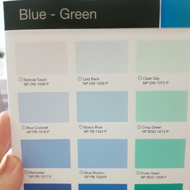 Nippon Paint Odourless Premium All-in-1 (LIGHT BLUE) 1L, Furniture ...