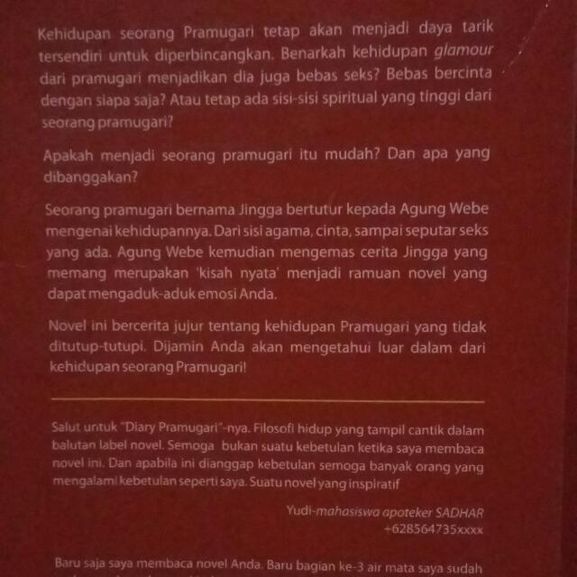 True Story : Diary Pramugari "Seks, Cinta & Kehidupan - Agung Webe, Buku & Alat Tulis di Carousell
