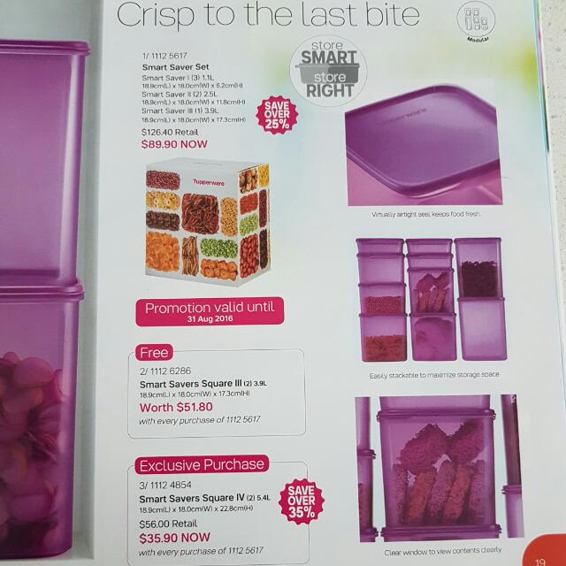 Tupperware Smart Saver Set, TV & Home Appliances, Kitchen Appliances ...