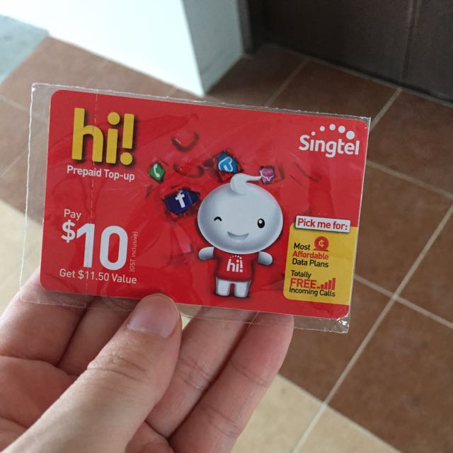 Singtel Prepaid Top Up Card, Computers & Tech, Parts & Accessories ...