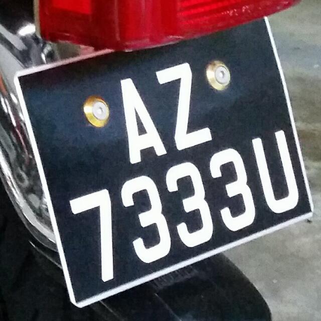 AZ 7333 U Number plate, Car Accessories on Carousell