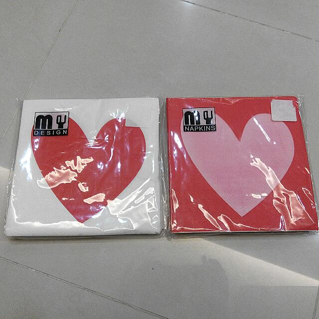 Handicraft Heart Shape Tissue Paper x2, Hobbies & Toys, Stationery ...