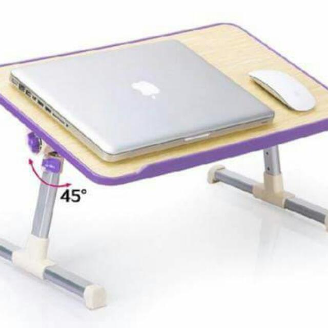 Laptop Table with Built-In Cooling Pad (worth $49.90) - Purple Colour ...