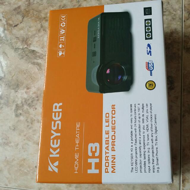 (Reserved) Keyser H3 Led Mini Projector , TV & Home Appliances, TV ...