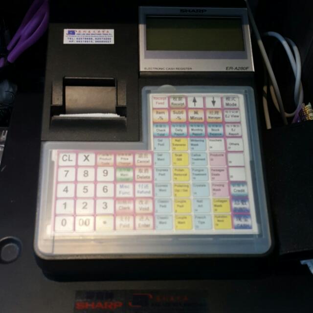 Sharp ER-A280F Cash Register, Computers & Tech, Parts & Accessories, Networking on Carousell