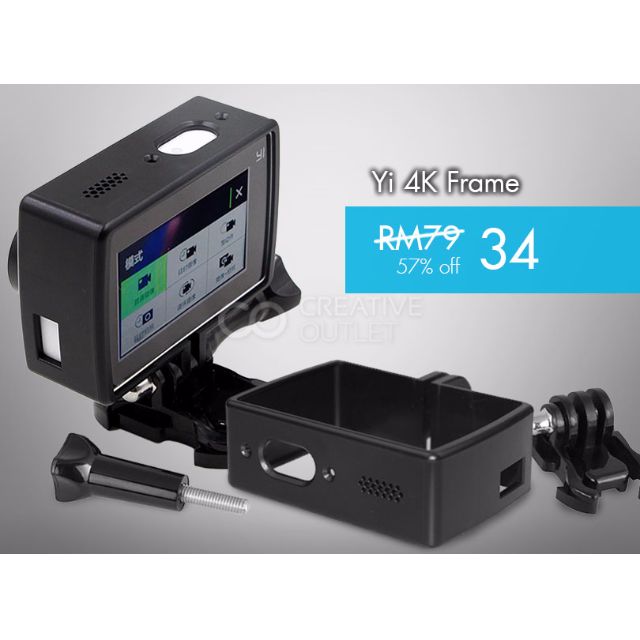 Yi 4K Frame for XiaoYi 2 Action Camera Naked Skeleton Frame ...