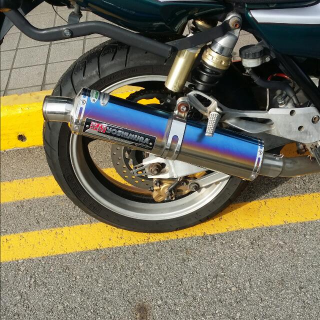 Yoshimura Titanium Blue Full Exhaust System, Motorcycles on Carousell