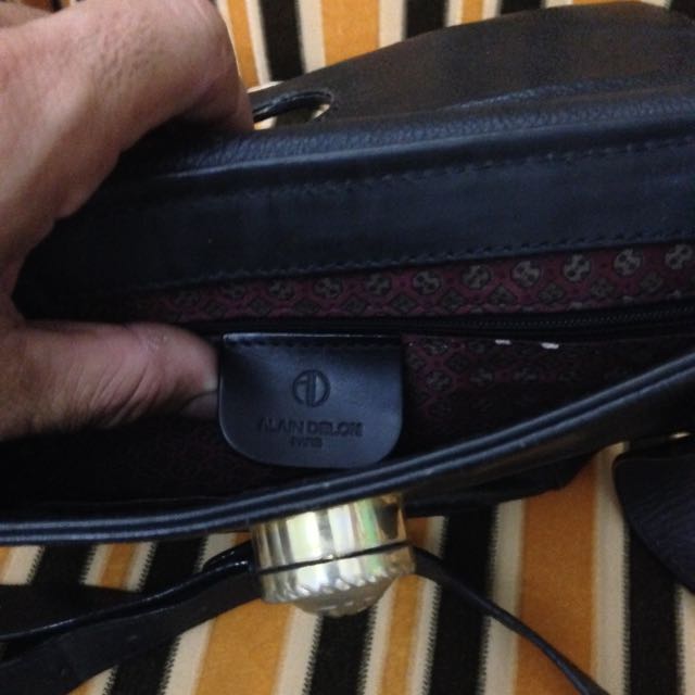 Alain Delon Leather Hand Bag, Women's Fashion, Bags & Wallets, Purses ...