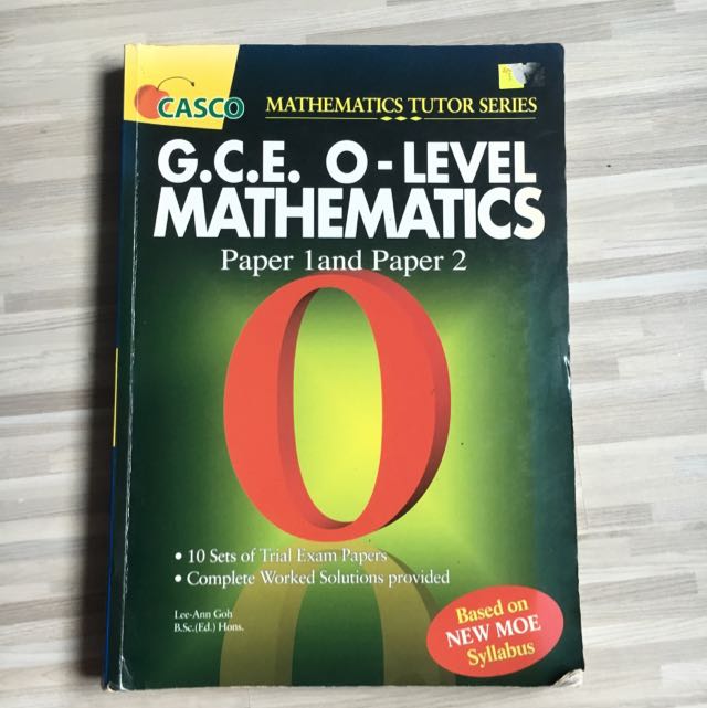 GCE O-LEVEL MATHS ( PAPER 1 & PAPER 2 ), Hobbies & Toys, Books ...