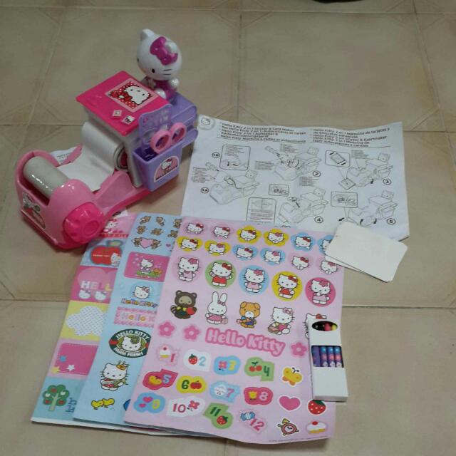 Hello Kitty 2 In 1 Sticker N Card Maker, Hobbies & Toys, Toys & Games ...