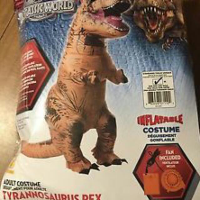 Jurassic World Dinosaur T-Rex Inflatable Costume - Adult Rubies Costume - Rent, Men's Fashion ...