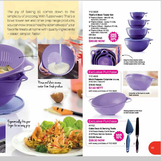 Tupperware Bowl Tower Set, TV & Home Appliances, Kitchen Appliances ...
