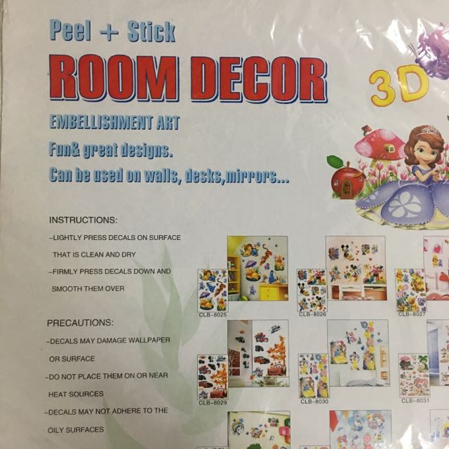 Big Disney's Frozen 3D Peel + Stick Room Decor (19" X 27"), Furniture ...