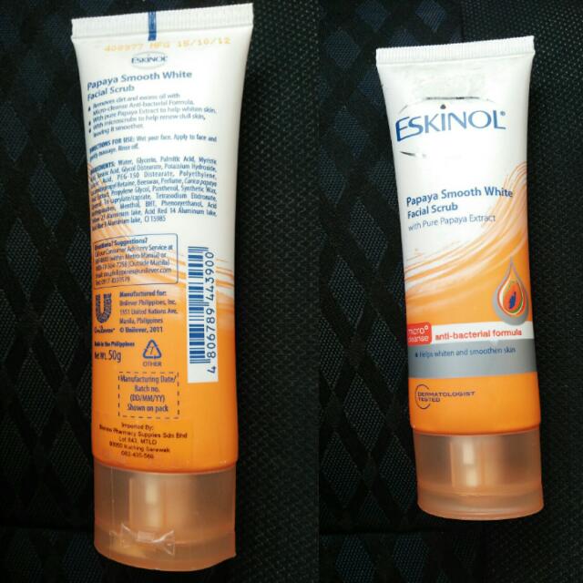 Eskinol Papaya Smooth White Facial Scrub, Beauty & Personal Care, Face ...
