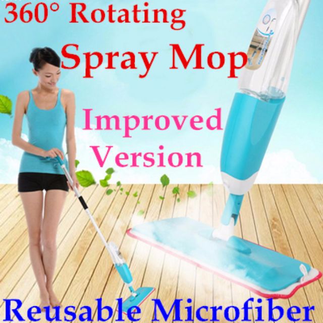 Hot Water Spray Squeezee Mop Floor Cleaning Kit Multifunction flooring ...