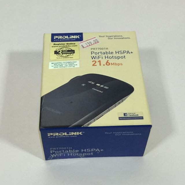 PROLiNK Portable HSPA+ WiFi Hotspot 21.6Mbps, Computers & Tech, Parts ...