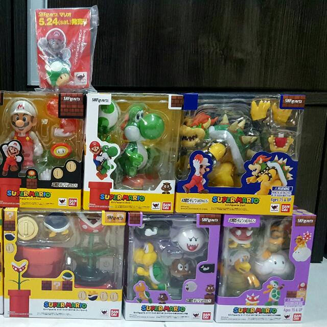 Complete Set Of BANDAI SHF S.H.FIGUARTS SH FIGUARTS Super Mario With ...