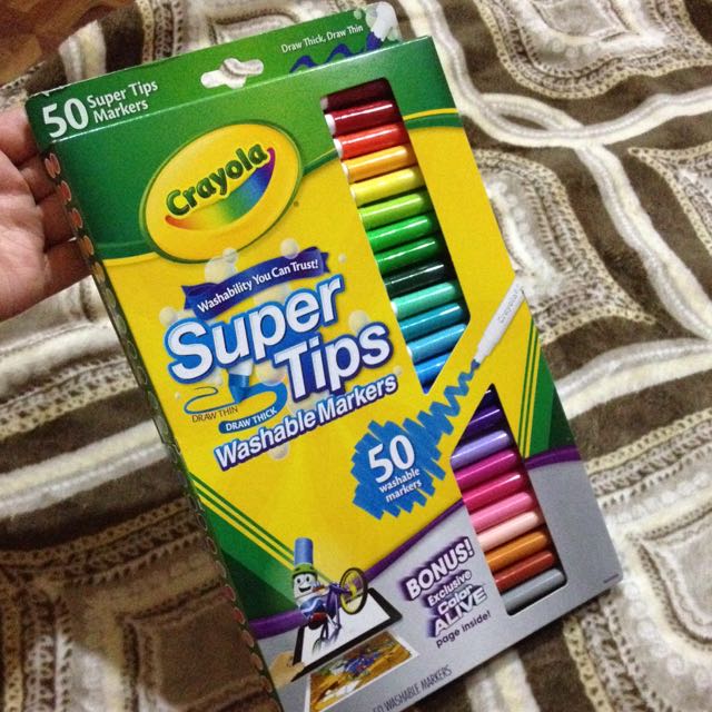 Crayola Super Tips Markers, Hobbies & Toys, Memorabilia & Collectibles ...