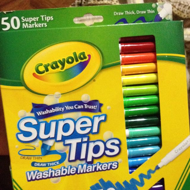 Crayola Super Tips Markers, Hobbies & Toys, Memorabilia & Collectibles ...