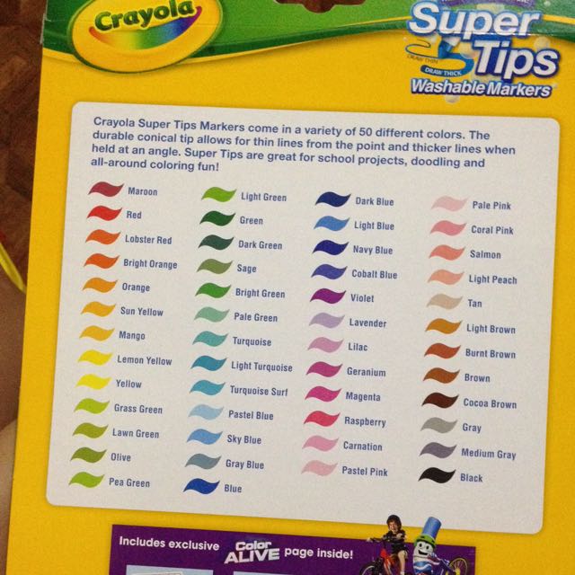 Crayola Super Tips Markers, Hobbies & Toys, Memorabilia & Collectibles ...