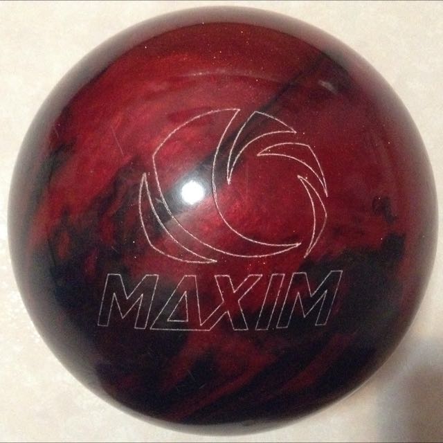 Ebonite Maxim Black/Red sparkle polyester Bowling Ball, 12 pounds ...