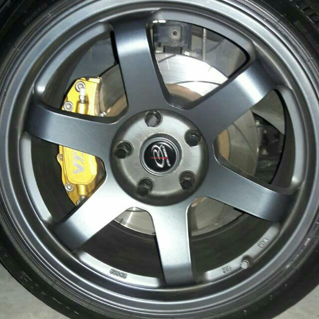ORIGINAL GUN METAL ROTA RIMS FOR LANCER EX OR ANY CAR THAT PCD 114.3X5 ...
