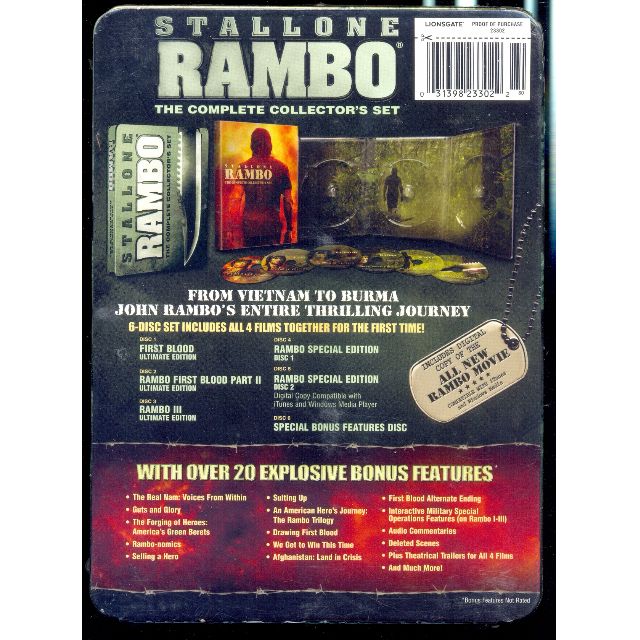 Rambo - The Complete Collector's Set - New DVD Box Set, Hobbies & Toys ...