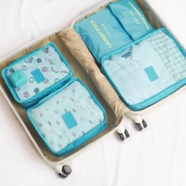6pcs Travel Organizer, Blue Color, Furniture & Home Living, Home ...