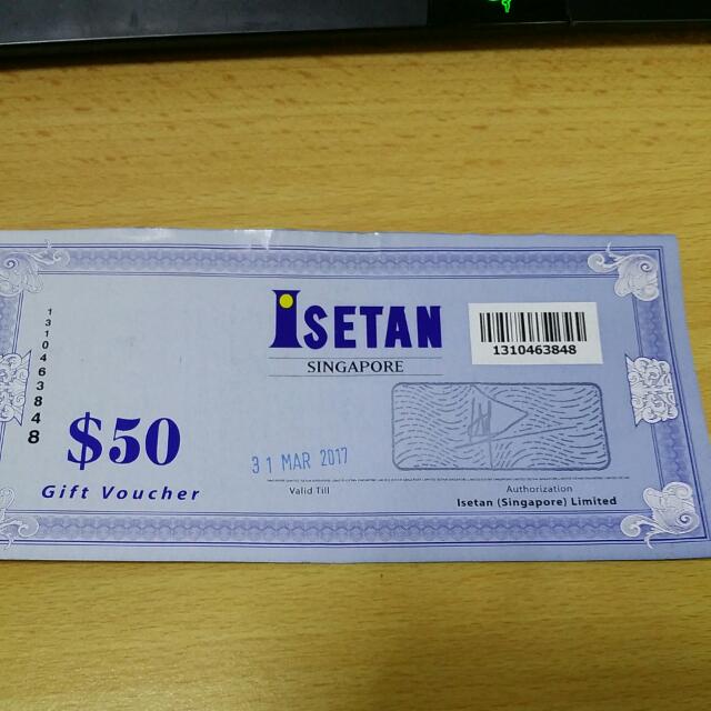 Isetan $50 Voucher, Tickets & Vouchers, Vouchers on Carousell