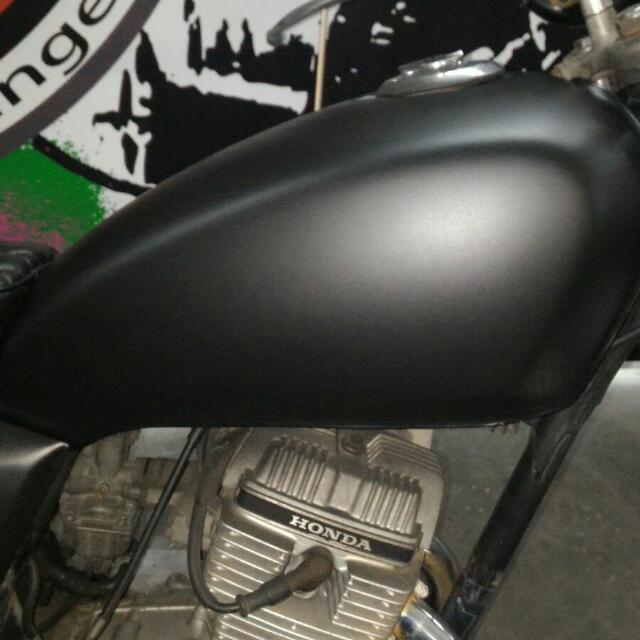 Matte Black Respray Done @ 7 Angelz Singapore, Motorcycles on Carousell