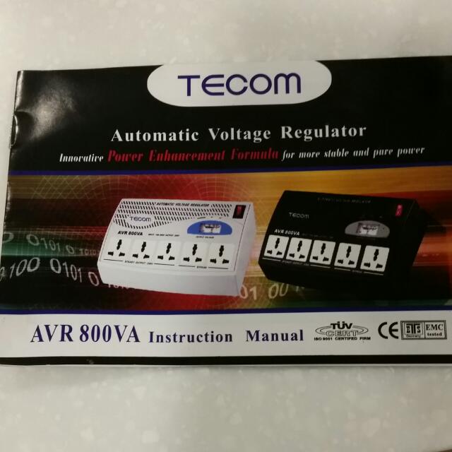Tecom Automatic Voltage Regulator, TV & Home Appliances, Washing Machines and Dryers on Carousell