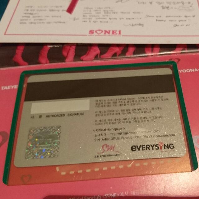 SNSD - Sone Official Membership Card With Registration (Usable In Official Events), Hobbies ...