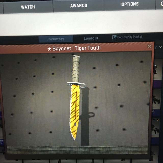 Selling Bayonet Tiger Tooth Factory New Super Good Float 0.008 Float ...
