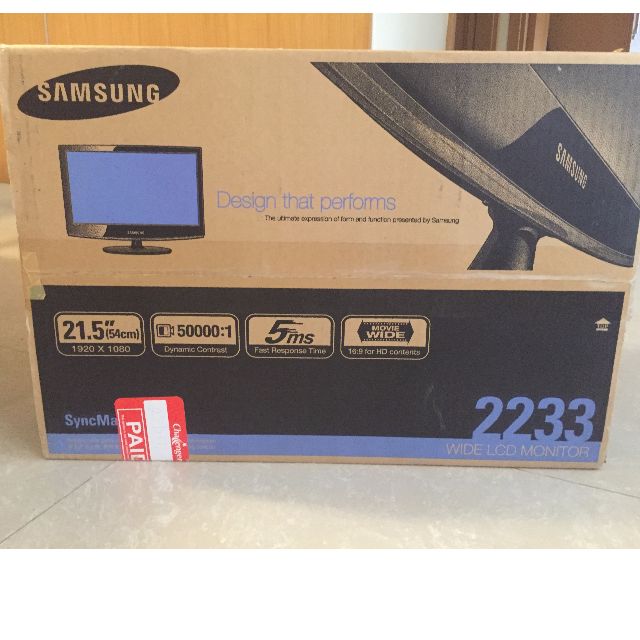 Samsung SyncMaster 2233 Widescreen LCD Monitor, Computers & Tech, Parts ...