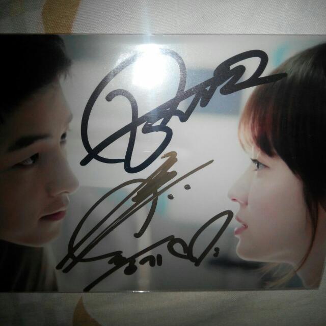 [DOTS] Song Joong Ki & Song Hye-kyo Signed Autograph, Hobbies & Toys ...