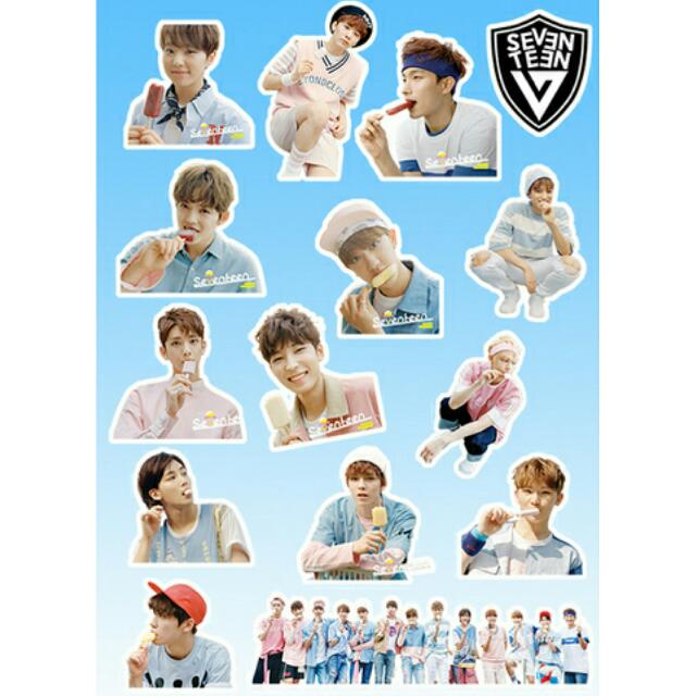 SEVENTEEN Aju Nice Stickers, Bulletin Board, Preorders on Carousell