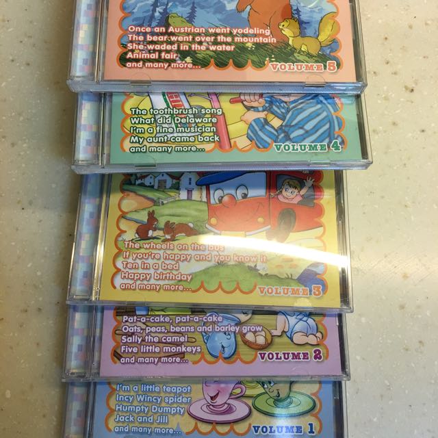 Nursery Rhymes CD's Set Of 2( 5 CDs In Each), Babies & Kids, Babies ...