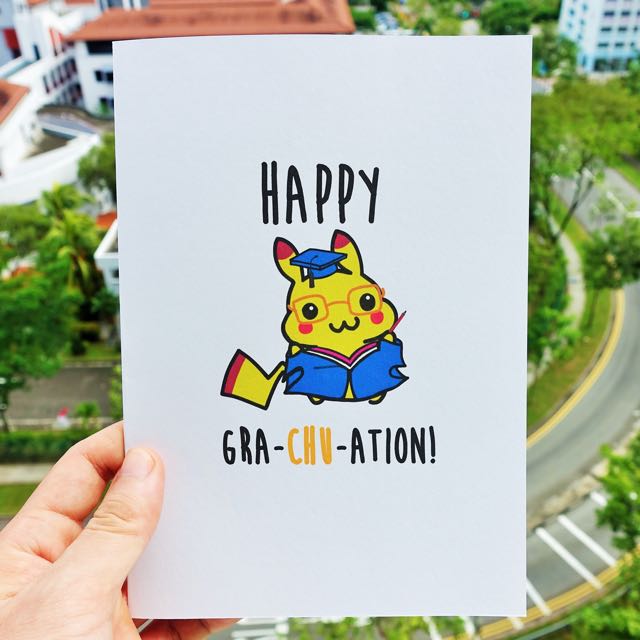 Pokemon Graduation Card, Design & Craft, Handmade Craft on Carousell