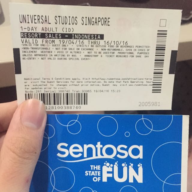 USS Ticket And sentosa Drink Voucher, Tickets & Vouchers, Local ...
